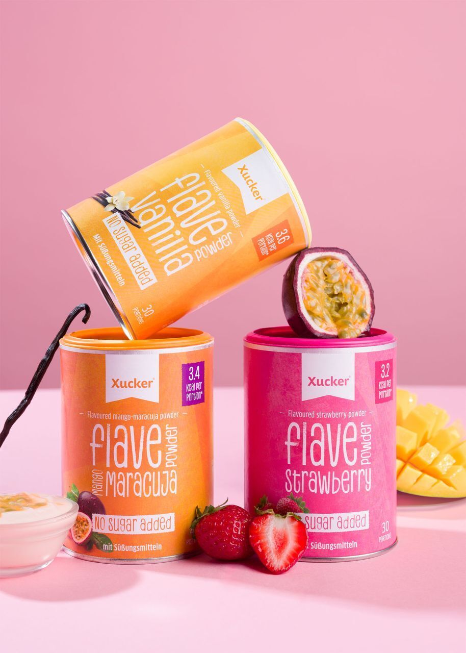 Flave Powder 3er-Vorteilsset. Geschmackspulver ohne Zuckerzusatz.